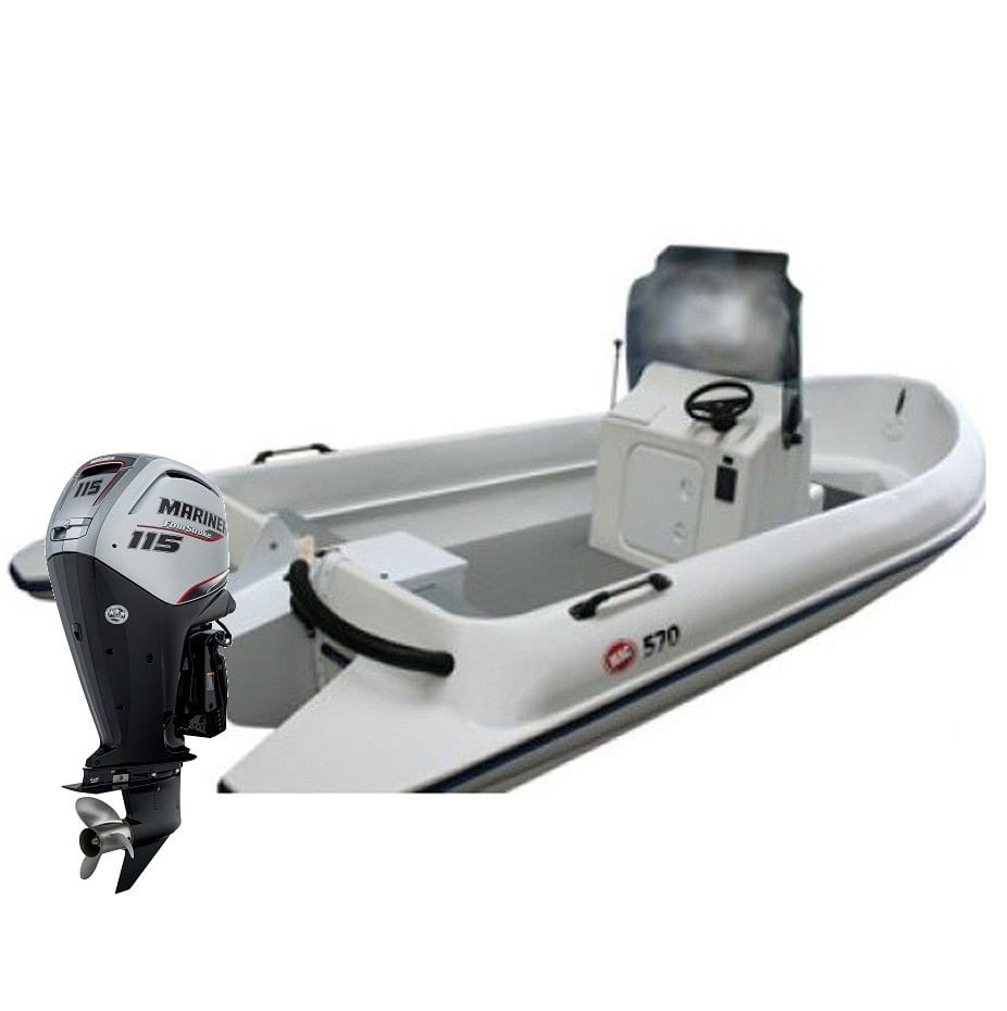 Mac 570 115 Mariner Trailer Polyethylene Ridged Demo Boat – Pacermarine