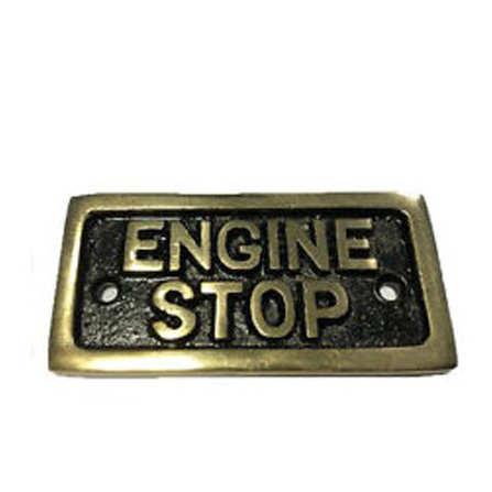 Engine Stop Label Plate – Pacermarine