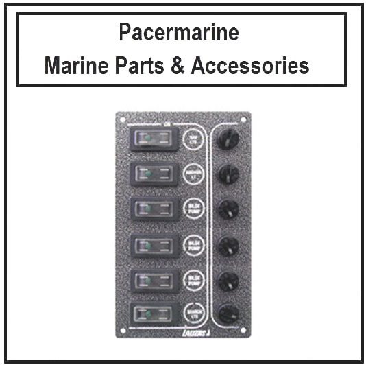 Switch Panel 6 Waterproof Switches S/S 316 charcoal 12/24V – Pacermarine